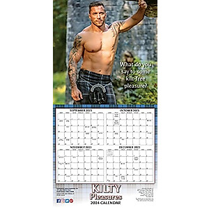 Kilty Pleasures 2024 Wall Calendar, 16-Month Humor & Comic Calendar, 12" x 12"