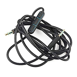 Tobysome Replacement QC25 Headphone Cable, 3.5mm to 2.5mm Audio Cable Cord Wire for Bose QC25 QuietComfort 25 QC35 QC35II QC45 Headphones with Inline Mic Remote Volume Control (Black)