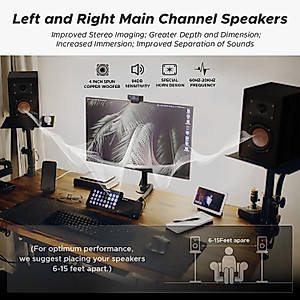 Starfavor Passive Bookshelf Speakers,2 Way Home Stereo Speakers,Passive Speakers Pair for Desktop Stereo or Home Theater Surround Sound,Boost Bass,4-inch woofer and 1.5" Aluminum Tweeter