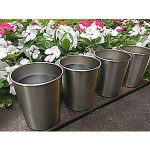 CHILLOUT LIFE Stainless Steel Cups for Kids and Toddlers 8 oz - Stainless Steel Sippy Cups for Home & Outdoor Activities, BPA Free Healthy Unbreakable Premium Metal Drinking Glasses (4-Pack)