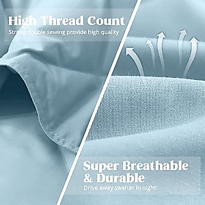 puredown® Down Throw Blankets for Couch, Lightweight Down Throw for Indoor and Outdoor, Soft Throw Blanket for Travel and Home, Sky Blue 50" x 70"