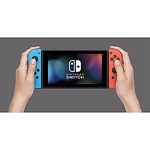 Nintendo Switch 32 GB Console w/ Neon Blue & Red Joy-Con (HACSKABAA) Bundle with Nintendo Mario Kart 8 Deluxe + Super Mario Party + Super Mario Maker 2 + Nintendo Switch Minecraft + More