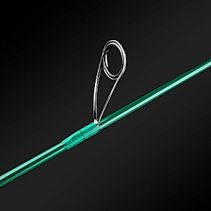 BERRYPRO Ultralight Spinning Fishing Rod, Travel Spinning Rod with Solid Carbon tip Fast Action, 2-8lbs, 1/32-1/8oz (6', 6'6'') (6'6''-Ultra Light-2pc)