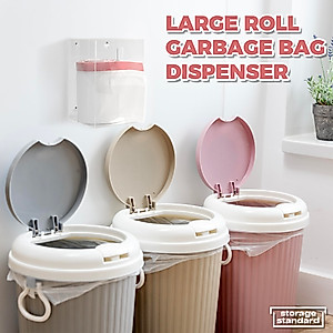 Storage Standard Trash Bag Holder Dispenser - Acrylic Trash Bag Dispenser Roll Holder, Garbage Bag Holder for Cabinet, Garbage Bag Dispenser Under Sink - Trash Bag Organizer for Home or Shops - Large