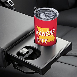 LANJAO Tumbler 20oz Straight Skinny Car Cups With Insulated Cup Sleeve Portable Handle, Sports Travel Coffee Mug, Stainless Steel, Insulated,Classic Collection Gifts for Men Women Fans