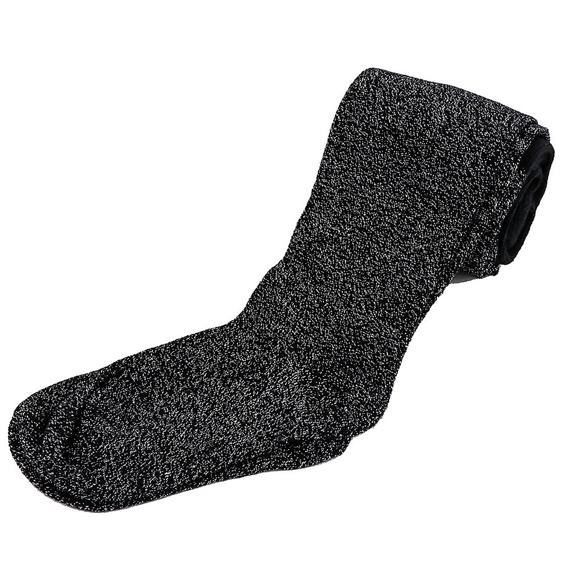 Ehdching Children Black Cotton Sparkly Baby Girls Sparkly Glitter Pantyhose stockings Tights for Baby Girls Kids (Black, 5-7 Years)