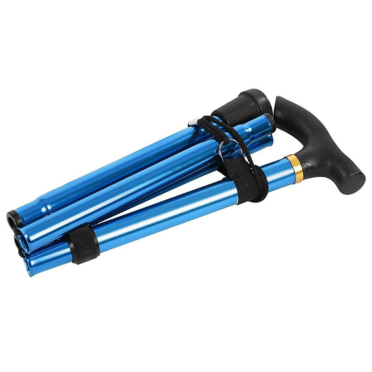 Dilwe Walking Stick, Telescopic Anti-Skid Trekking Pole Collapsible Hiking Poles Folding Walking Cane for Outdoor Camping Hiking Mountain Camping Mountain Climbing Tools(Blue£©