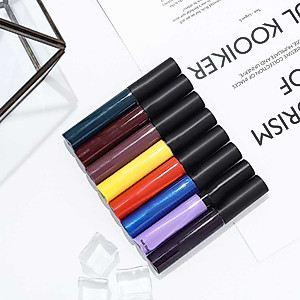 Edanta Kilshye Matte Liquid Lipstick Gothic Lip Gloss Velvety High Pigmented Beauty Lipsticks Makeup for Women and Girls (A-Purple 23#)