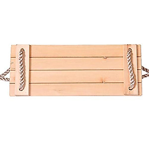 Swing Wooden se Bagima 42 * 19 * 9 Wooden Swing Outdoor and Indoor Hanging Wooden Tree Swings Seat for Children and Adults