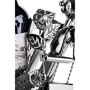 BRUBAKER Wine Bottle Holder Lovers Metal Sculptures and Figurines Decor Wine Racks and Stands Gifts Decoration