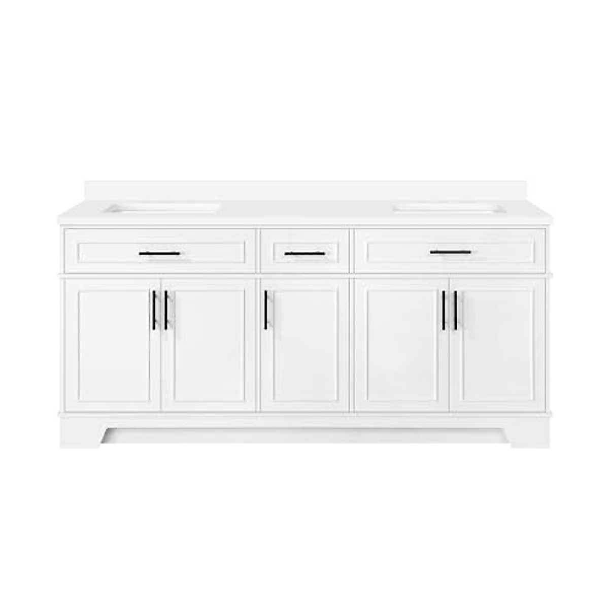 Ove Decors Emery 72 in. Double Sink Bathroom Vanity, in Pure White
