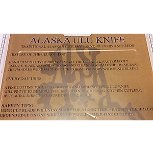 Alaska Simulated Scrimshaw Polar Bear Handle Pocket Ulu Knife