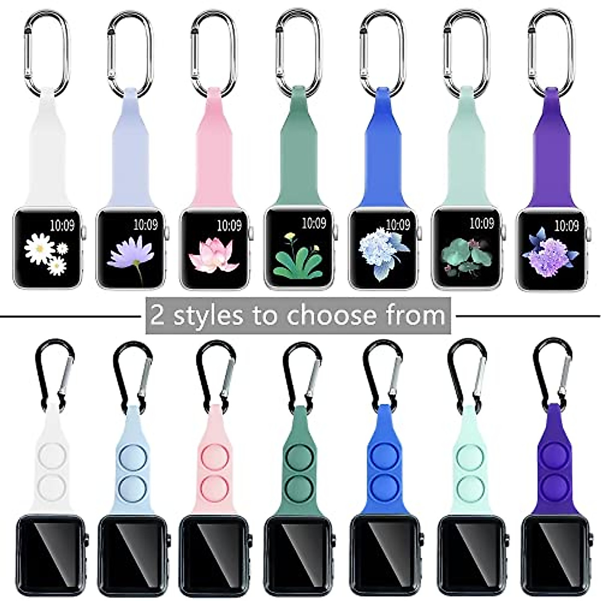 Compatible for Apple Watch Band-Replaceable Apple Watch Keychain,Necklace Pendant,Fob,Clip On,Carabiner,Pocket Watch Case,Lanyard,Arm,Nurse Watch Band