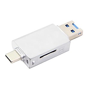 JSER USB-C Type C USB 2.0 to NM Nano Memory Card & TF Micro SD Card Reader Compatible for Huawei Cell Phone & Laptop