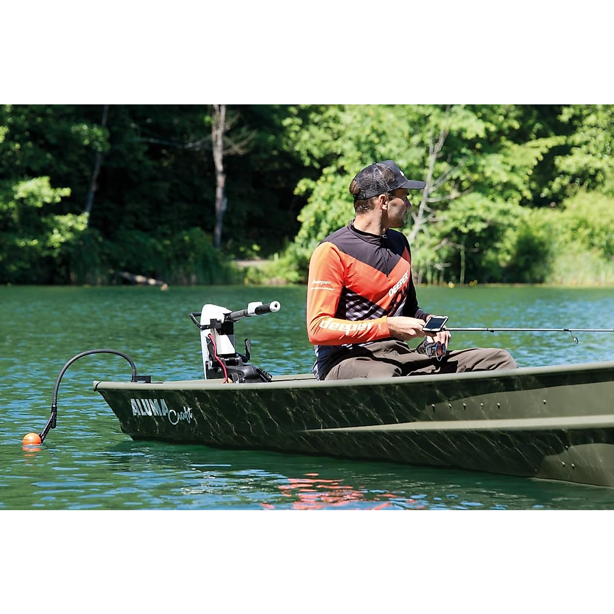 ITGAM0007 Deeper Flexible Arm Mount 2.0 for Boats/Kayaks, Black , 80cm