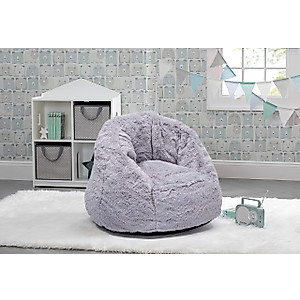 Delta Children Snuggle Foam Filled Chair, Toddler Size (for Kids Up to 6 Years Old), Grey