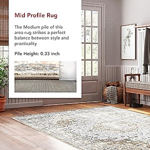 nuLOOM Vintage Medallion Thea Area Rug, 6' 7" x 9', Beige