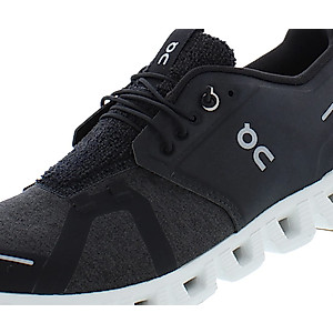 On Men's Cloud 5 Terry, Black/Almond, 10.5 Medium US