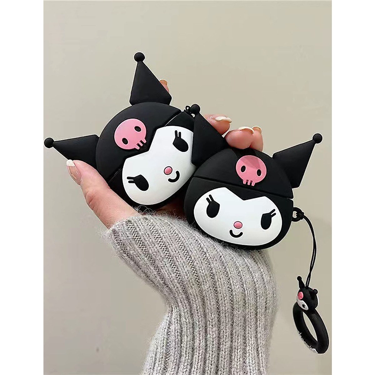 Cartoon Case Compatible with Apple AirPods Pro Anime, Fun Cute Kawaii Protective Case Anti-Fall Headphone Case for Airpod Pro Case Cover (AirPods Pro, BlackMonster)