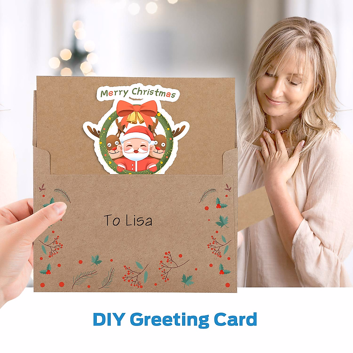 Blank Cards and Envelopes 100 Pack, Ohuhu 5 x 7 Heavyweight Kraft Paper Folded Cardstock and A7 Envelopes for DIY Greeting Cards, Wedding, Birthday, Invitations, Shower, Thank You Cards & All Occasion