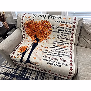 Mom Birthday Presents, Loving Gifts for Mom, Unique Mom Gifts from Daughters, Cozy 60"x50" I Love You Mom Blanket, Soft Throw Blanket for Her Special Day