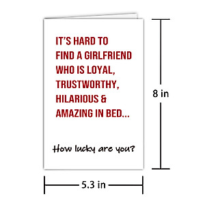 Leinessy Funny Anniversary Card for Boyfriend, Humor Valentines Day Card for BF, Hilarious Love Card for Him