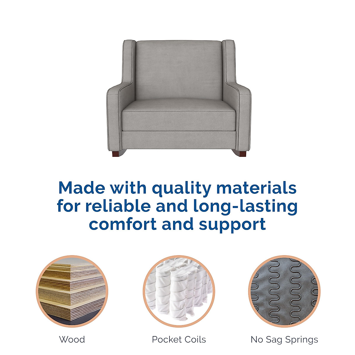 Baby Relax Hadley Double Rocker Chair, Baby Nursery Furniture, Taupe