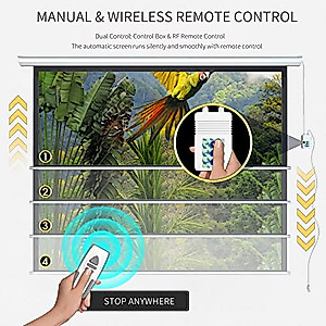 Aoxun Motorized Projector Screen Pull Down with Remote Control 120 inch Electric 4:3 Projection Screen,Video Projection Screens-White