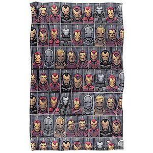 Marvel Iron Man Blanket, 36"x58", Collection of Iron, Silky Touch Super Soft Throw Blanket