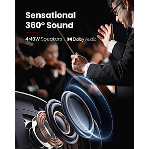 Anker Nebula Cosmos Max 4K UHD TV Home Theater/Entertainment Projector, Outdoor Projector, Android TV 9.0 with 5000+ Apps, 360° of True 3D Audio, HDR10, HLG, Dynamic Smoothing (Renewed)