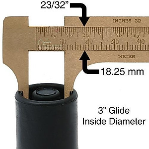 3-5/8" Tall Replacement Bed Frame Glide Feet, Cone Shaped, Set of 9