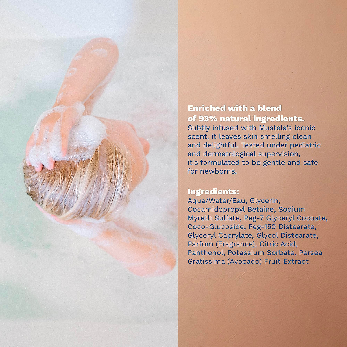 Mustela Baby Gentle Cleansing Gel - Baby Hair & Body Wash - with Natural Avocado fortified with Vitamin B5 - Biodegradable Formula & Tear-Free â€“ 25.35 fl. oz. (Pack of 1)