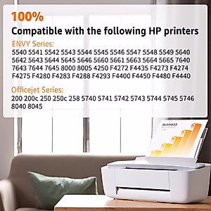 NineLeaf 10 Pack Remanufactured Ink Cartridge Replacement for HP 62XL 62 XL use in Envy 5540 5640 5660 7644 7645 OfficeJet 5740 8040 OfficeJet 200 250 Series Inkjet Printer（5 Black 5 Tri-Color