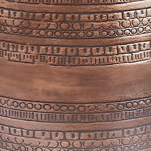 SIMPLIHOME Johnsen Boho 15 Inch Wide Metal Large Accent Side Table in Antique Copper, Fully Assembled, For the Living Room and Bedroom