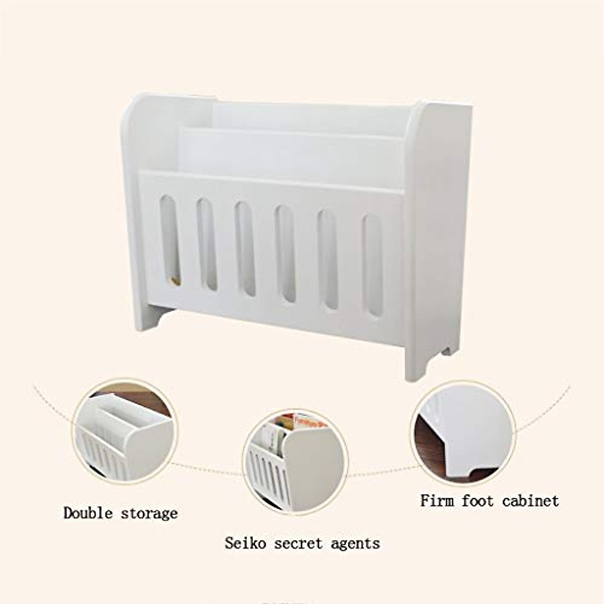 Magazine & Newspaper Baskets Magazine Rack Book Storage Rack Office Data Storage Rack Living Room Display Stand Desktop Finishing Tools (Color : White)