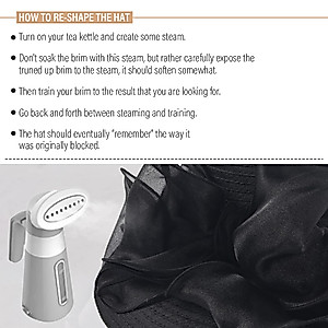 Women Derby Church Dress Cloche Hat Fascinator Floral Tea Party Wedding Bucket Hat S052 (S062-Black)