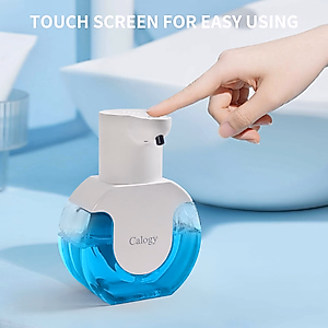 Calogy Automatic Soap Dispenser, Touchless Liquid Dispenser, Hand Soap Dispensers Pump, No Touch Dish Dispenser, Auto Battery Operated Soap Set for Kitchen, Bathroom and Shower - 300ML