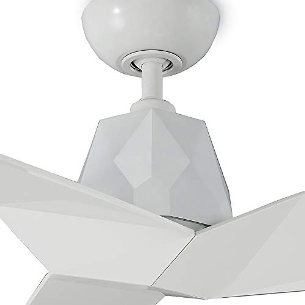 Vortex Smart Indoor and Outdoor 3-Blade Ceiling Fan 60in Gloss White with Remote Control works with Alexa, Google Assistant, Samsung Things, and iOS or Android App