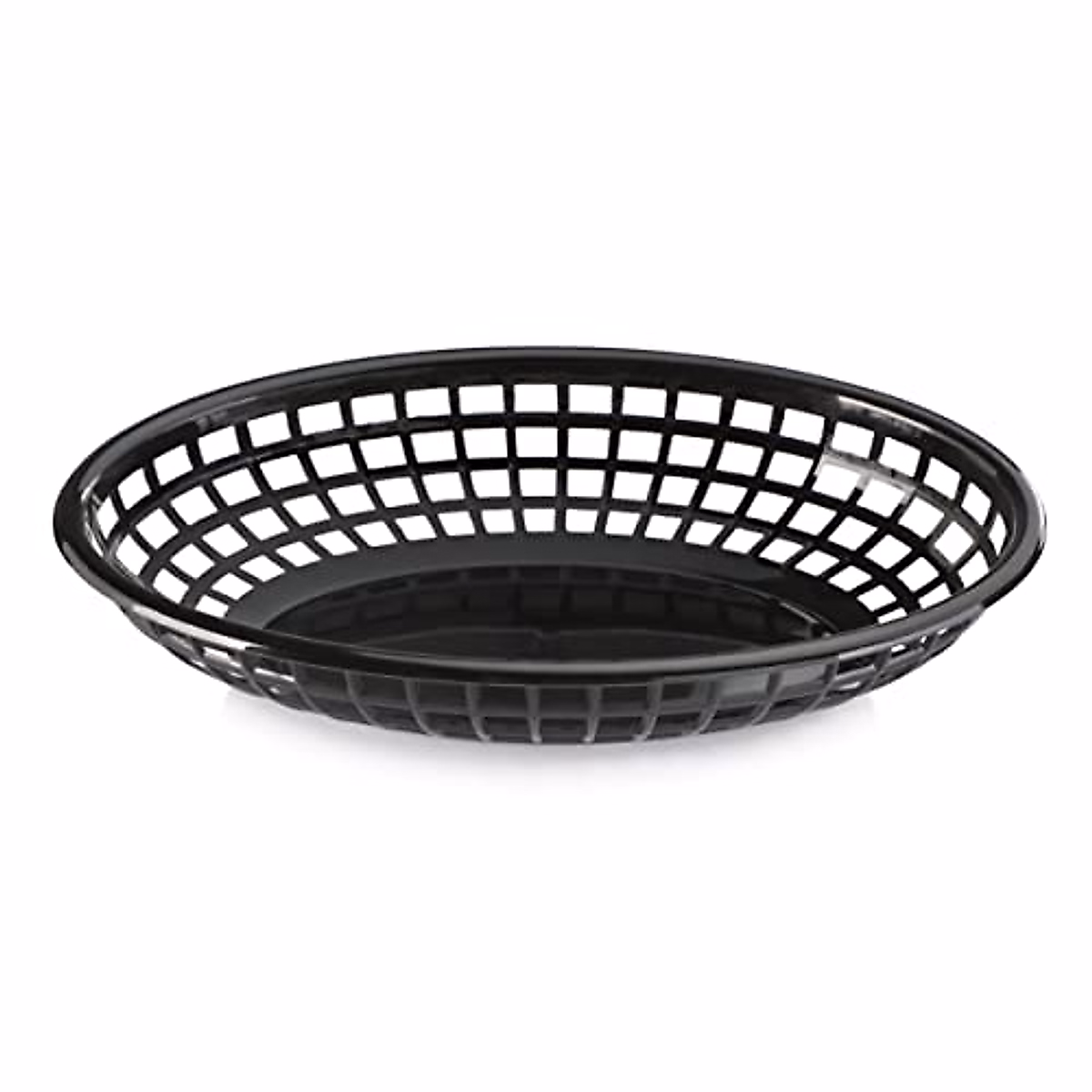 New Star Foodservice 44140 Fast Food Baskets, 9 1/4-Inch x 6-Inch Oval, Set of 12, Black