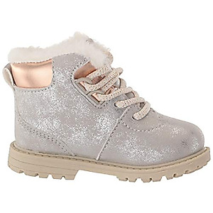 OshKosh B'Gosh girls Fashion Boot, Ivory, 4 Toddler US