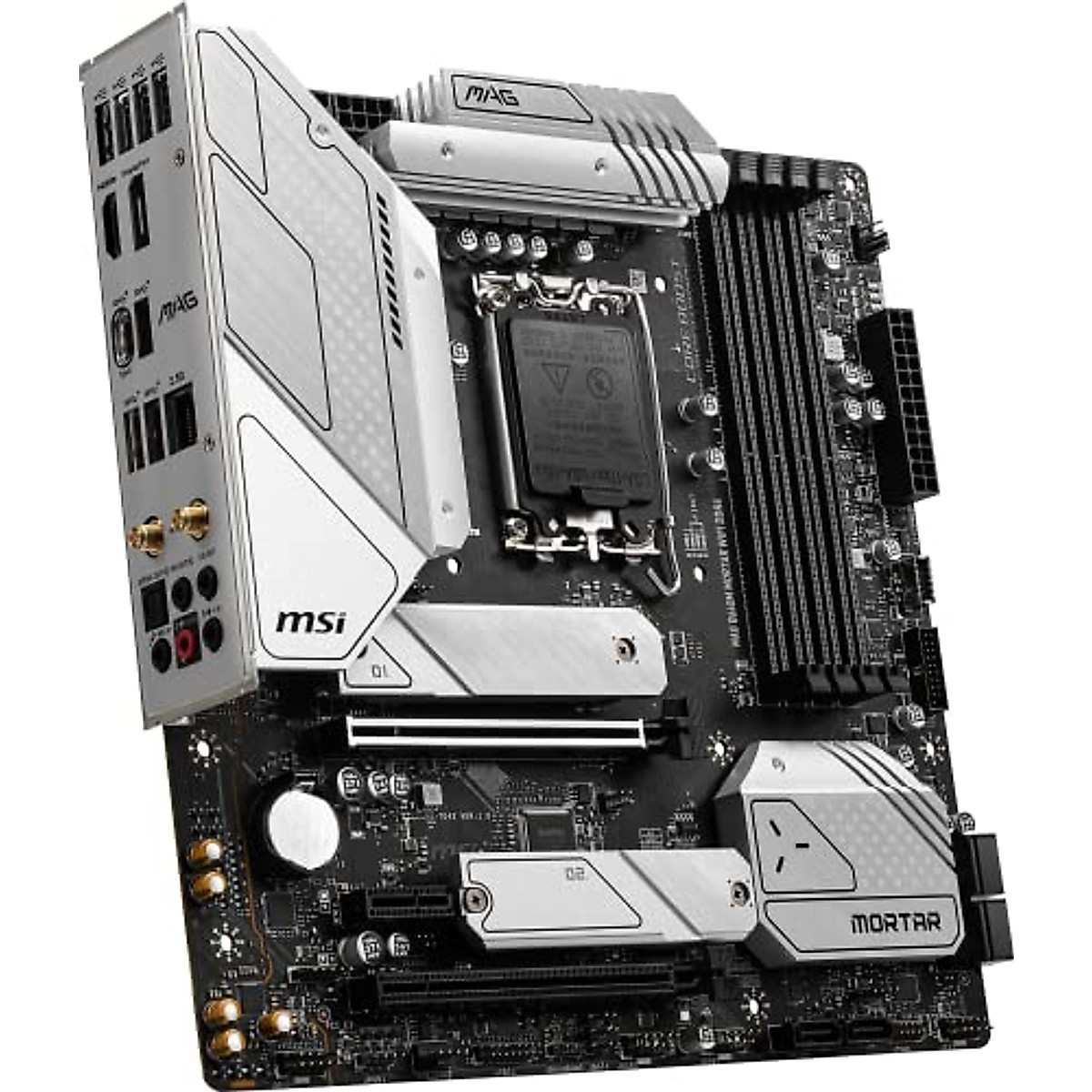 MSI MAG B660M Mortar WiFi DDR4 Gaming Motherboard (mATX, 12th Gen Intel Core, LGA 1700 Socket, DDR4, PCIe 4, 2.5G LAN, M.2 Slots, Wi-Fi 6)