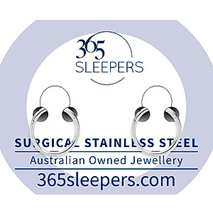 365 Sleepers 2PCS 16G Surgical Steel 6mm - 16mm Hinged Hoop Segment Septum Cartilage Helix Tragus Nose Ring Unisex Sleeper Earrings