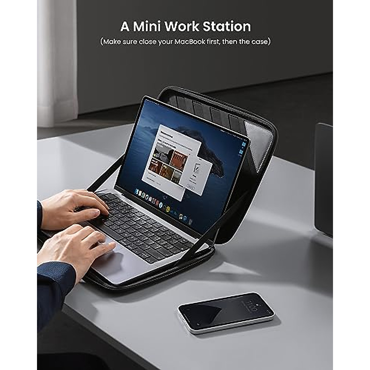 Tomtoc Laptop Case, Portable Electronic Device Cover, Protective Case for 14-Inch MacBook Pro and MacBook Air with Hard Shell, Ultra-Slim and Easy to Carry