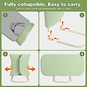 welspo Toddler Bed Rail, Fold Down Safety Kid & Elderly Bed Guard Rail, Portable Child Bed Safety Rail