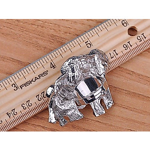 Alilang Lovely Mother Family Ruby Clear Crystal Rhinestone Elephant Custom Ring