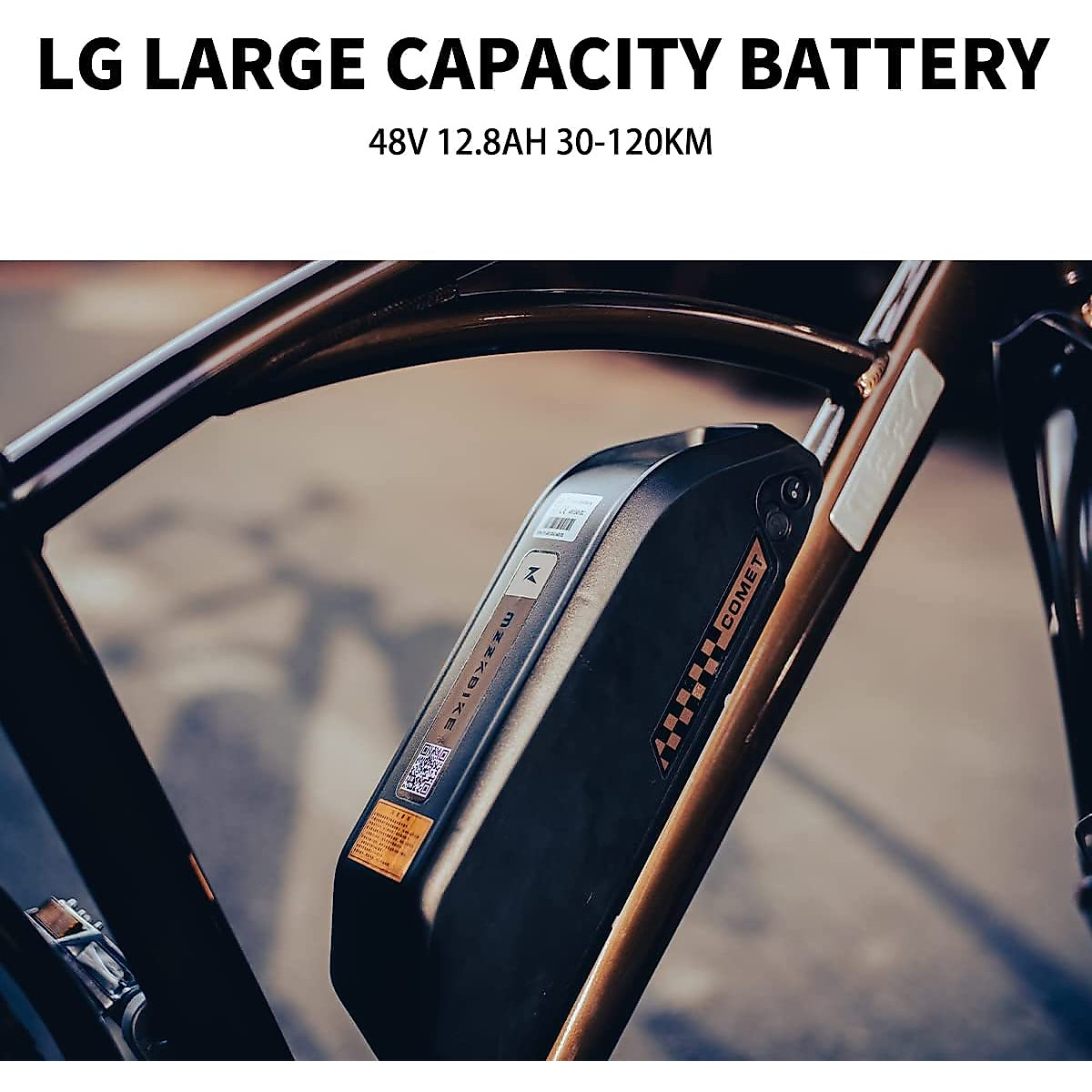 Electric City Bike 7 Speed E-Bike, 48V Larger Battery 500W BAFANG Motor Electric Bicycle for Adults Brown