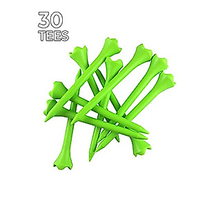 Pride Performance 2-3/4" Matte Finish Golf Tees, Green 30 count
