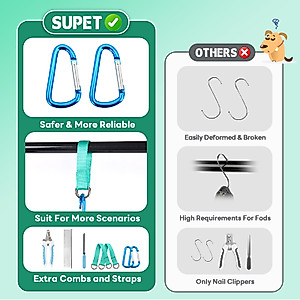 Supet Dog Grooming Hammock Harness for Small Dogs, Relaxation Dog Sling for Nail Trimming with Thick Fabric Back Support, Helper Dog Hammock for Nail Trimming Clipping