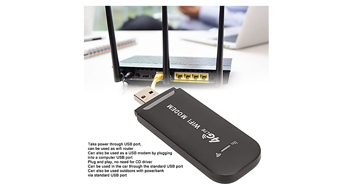 4G LTE USB WiFi Router - High-Speed Mobile Hotspot for 10 Users