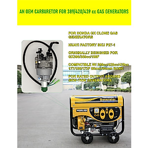 YAMAKATO Huayi P27-1D Gasoline Generator Carburetor Kit OEM for Champion Predator Generac 420cc 439cc 459cc GX390 Powered 6500 8750 9000 5500 7000 8000 7500 9500 etc.…